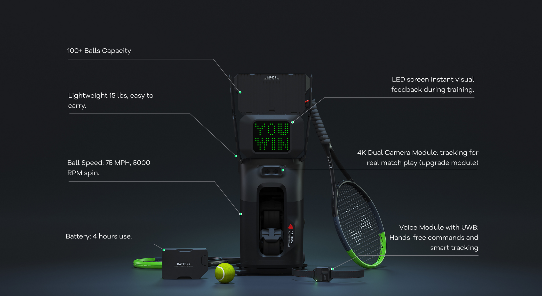 TENNIIX: World's First Vision-Based AI Tennis Ball Machine – Tenniix